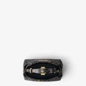 Fendi My Peekaboo® Xs Hand-painted Black Python Bag